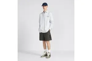 Dior Cargo Bermuda Shorts With Buckled Pockets - Black