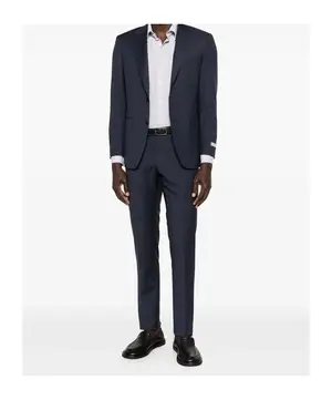 Canali Long-sleeved Suit And Trousers Set - Black
