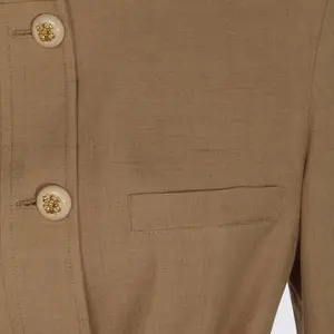 Valentino Garavani Belted Button-up Jacket With High Collar - No