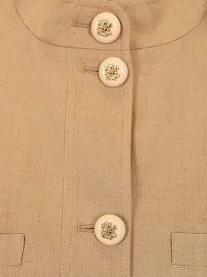 Valentino Garavani Belted Button-up Jacket With High Collar - No