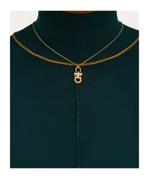 FERRAGAMO Gancio Lock Pendant Necklace
