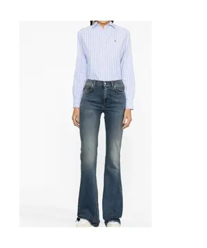 Polo Ralph Lauren Classic Fit Oxford Shirt With Vertical Stripes And Pony Logo