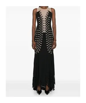Blumarine Sleeveless Cutout Maxi Dress