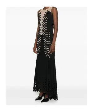 Blumarine Sleeveless Cutout Maxi Dress