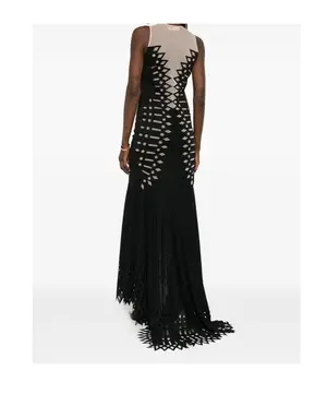 Blumarine Sleeveless Cutout Maxi Dress