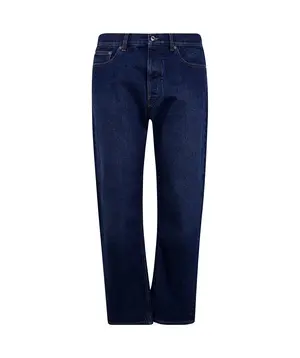 Off-White Logo Patch Straight Leg Jeans