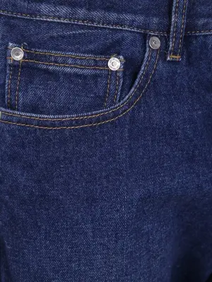 Off-White Logo Patch Straight Leg Jeans