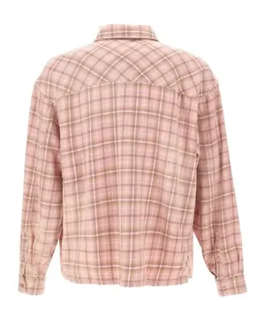 REPRESENT Checked Oversized Shirt - Nude