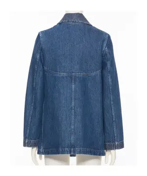 Valentino Garavani Logo Plaque Denim Jacket