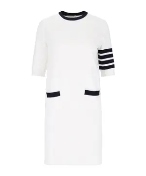 Thom Browne Hector Motif Mini Dress - White