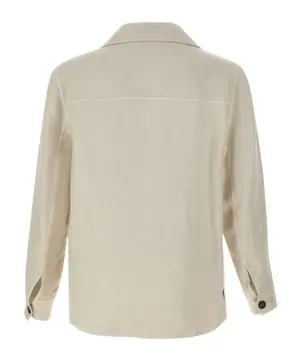 Eleventy Patch-pocket Buttoned Jacket - Nude