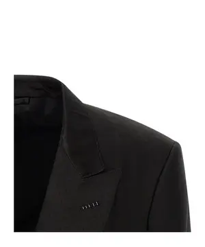 TOM FORD Double Breasted Blazer - Black