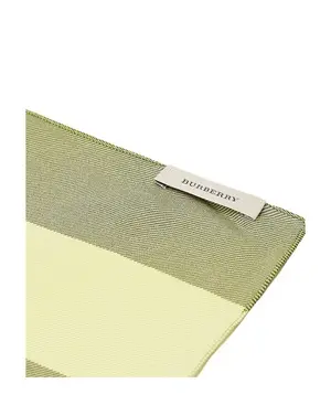 Burberry Plaid Detail Scarf