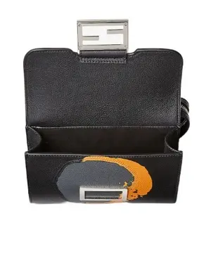 Fendi Leather Bag With Macro Dots Inlay