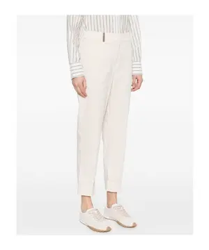 Peserico Tailored Cuffed Hem Trousers - Beige