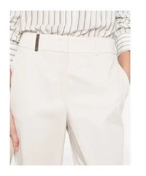 Peserico Tailored Cuffed Hem Trousers - Beige