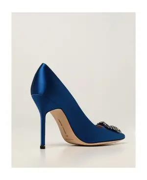 Manolo Blahnik Crystal Buckle Heeled Pumps