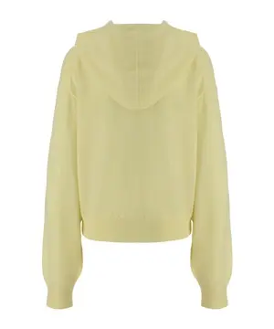 ALLUDE Hooded Zip-up Sweater With Ribbed Details - Nude