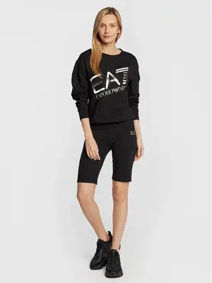 EA7 Crewneck Logo Sweatshirt - Black