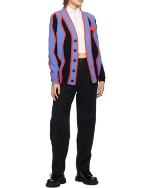 Kenzo Logo Print Cropped Polo Sweatshirt
