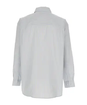 DUNST Oversized Striped Shirt - White
