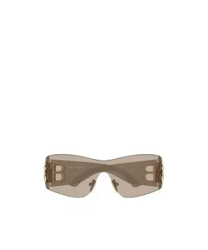 Balenciaga Shield Frame Sunglasses - Brown