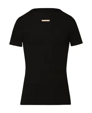 MAISON MARGIELA Logo Patch Knitted T-shirt - Black