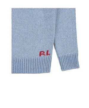 Polo Ralph Lauren Flag Crew Neck Sweater - Light Blue