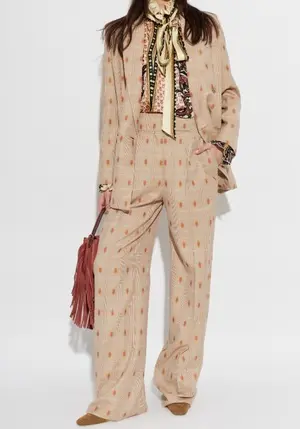 Etro Checked Double-breasted Blazer - Nude