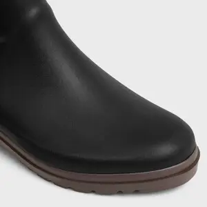 Celine Tall Rain Boots In Natural Rubber