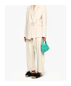 J.W.ANDERSON Jw Anderson Fold-over Trousers - Beige