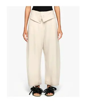 J.W.ANDERSON Jw Anderson Fold-over Trousers - Beige