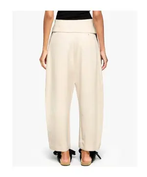 J.W.ANDERSON Jw Anderson Fold-over Trousers - Beige