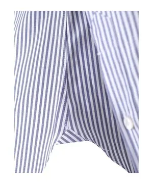 BARBA NAPOLI Pinstriped Long-sleeved Shirt - Blue/white