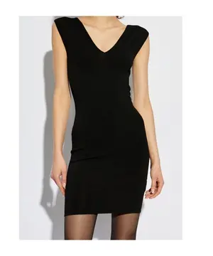 Dsquared2 Logo Plaque V-neck Mini Dress