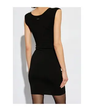 Dsquared2 Logo Plaque V-neck Mini Dress