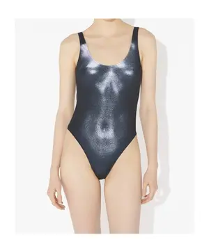 JEAN PAUL GAULTIER Scoop Neck Printed Swimsuit