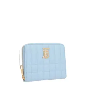 Burberry Lola Quilted Zipped Wallet - Blue