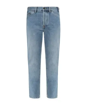 Moschino Cropped Jeans With Logo Patch