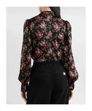 Dolce & Gabbana Floral Print Silk Shirt