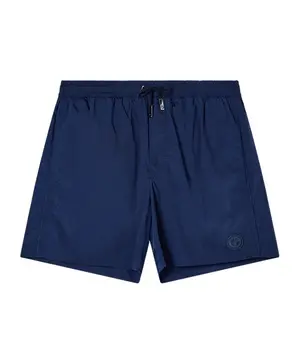 Giorgio Armani Logo Patch Drawstring Swim Shorts - Blue