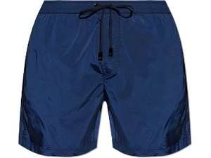 Giorgio Armani Logo Patch Drawstring Swim Shorts