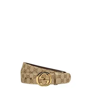 Gucci Interlocking G Buckle Belt - Sand-colored