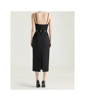 Givenchy Wool Sweetheart Neckline Dress