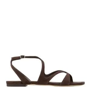 JIMMY CHOO Square-toe Flat Sandals