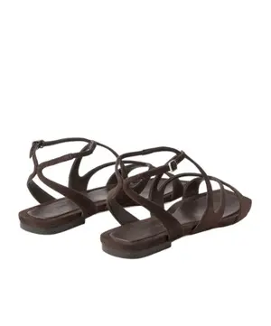 JIMMY CHOO Square-toe Flat Sandals