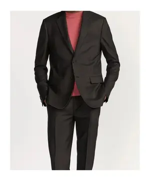 Dior Embroidered Notch Lapel Wool Blend Jacket - Brown