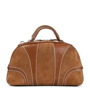 Dries Van Noten Paneled Shoulder Bag - Brown