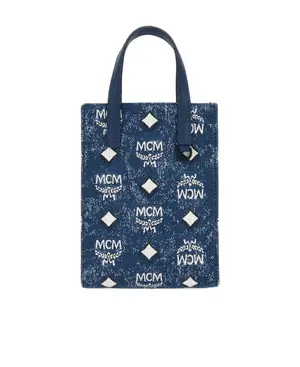 Mcm Aren Denim Mini Tote Bag