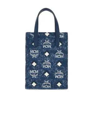 Mcm Aren Denim Mini Tote Bag